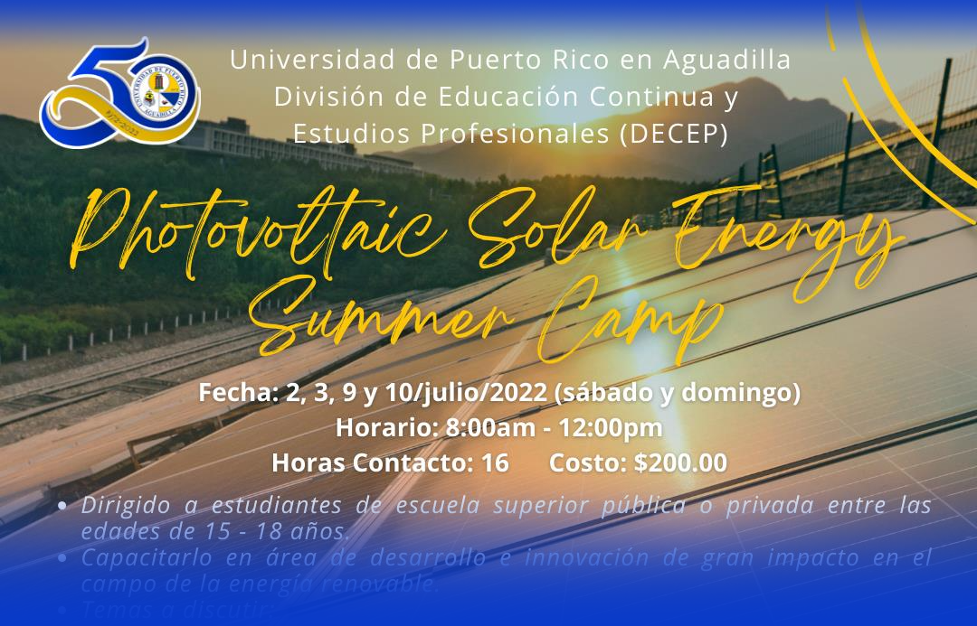 UPR Aguadilla anuncia su campamento enfocado en la energía solar ...