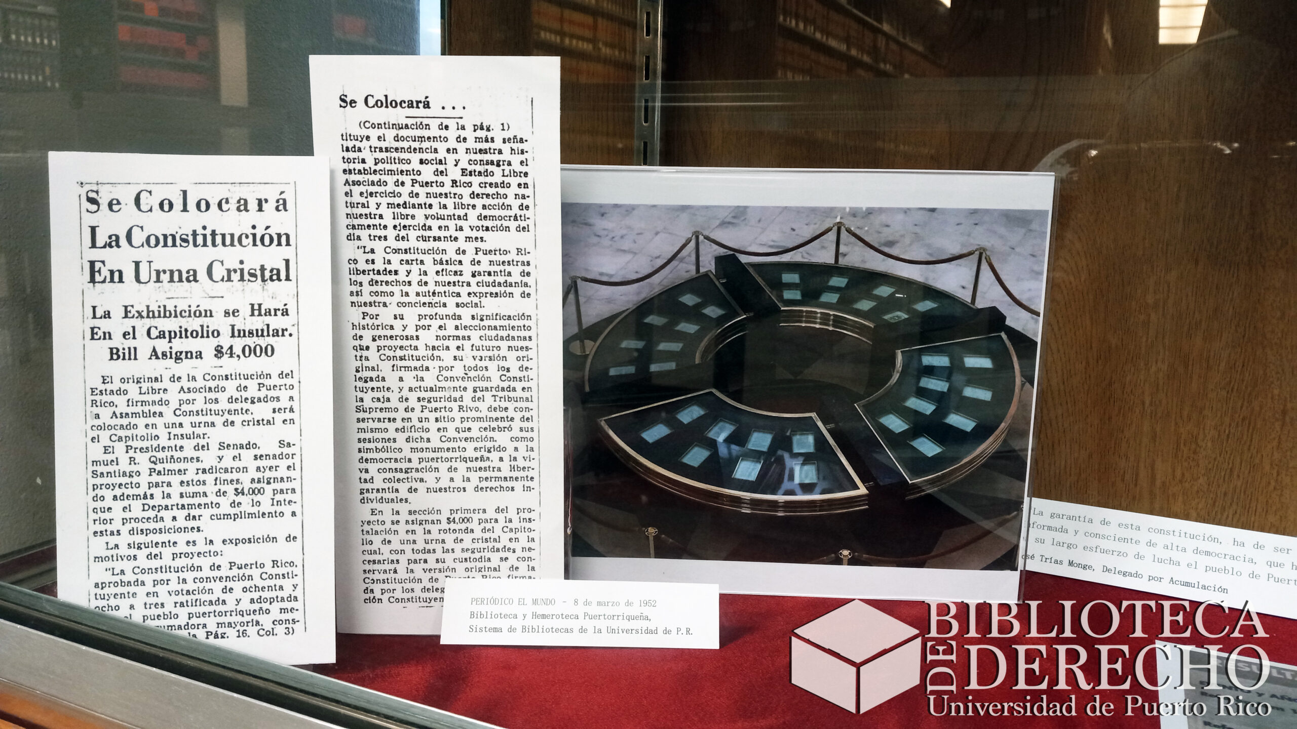 BD-Derecho-Exhibición: 70 años Contitución del Estado Libre Asociado de ...