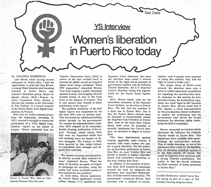 YS Interview: Women’s liberation in Puerto Rico today – Documentos de ...