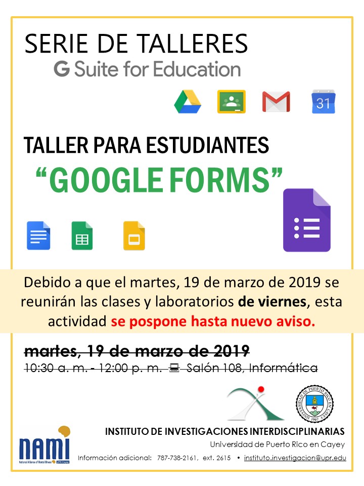 Taller para estudiantes: Google Forms – Instituto de Investigaciones ...